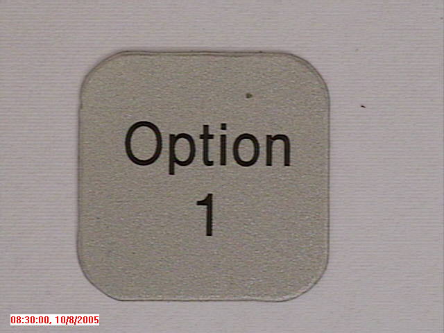 Push button label Ergo Silver with Black Option 1 bestellen - Hetronic